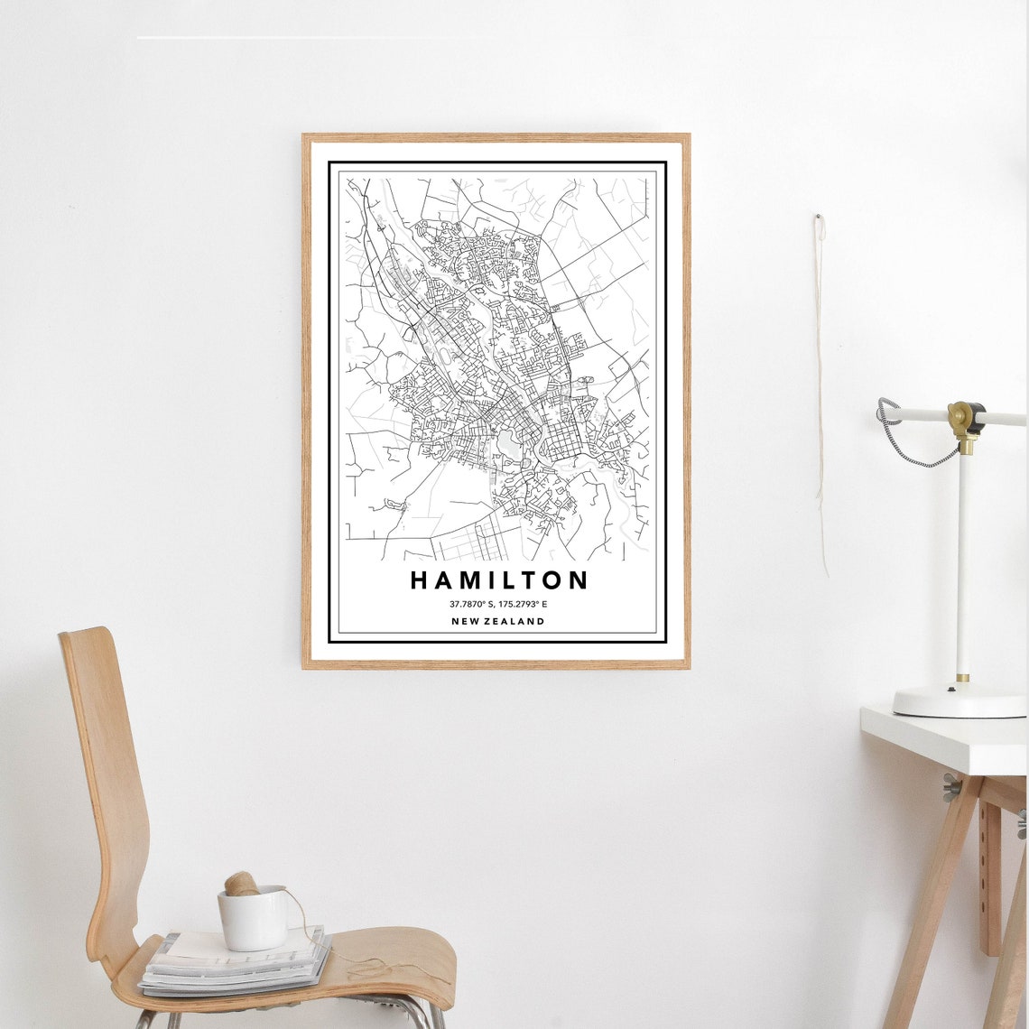 Hamilton NZ Map Print Custom Map Print Hamilton City Map | Etsy