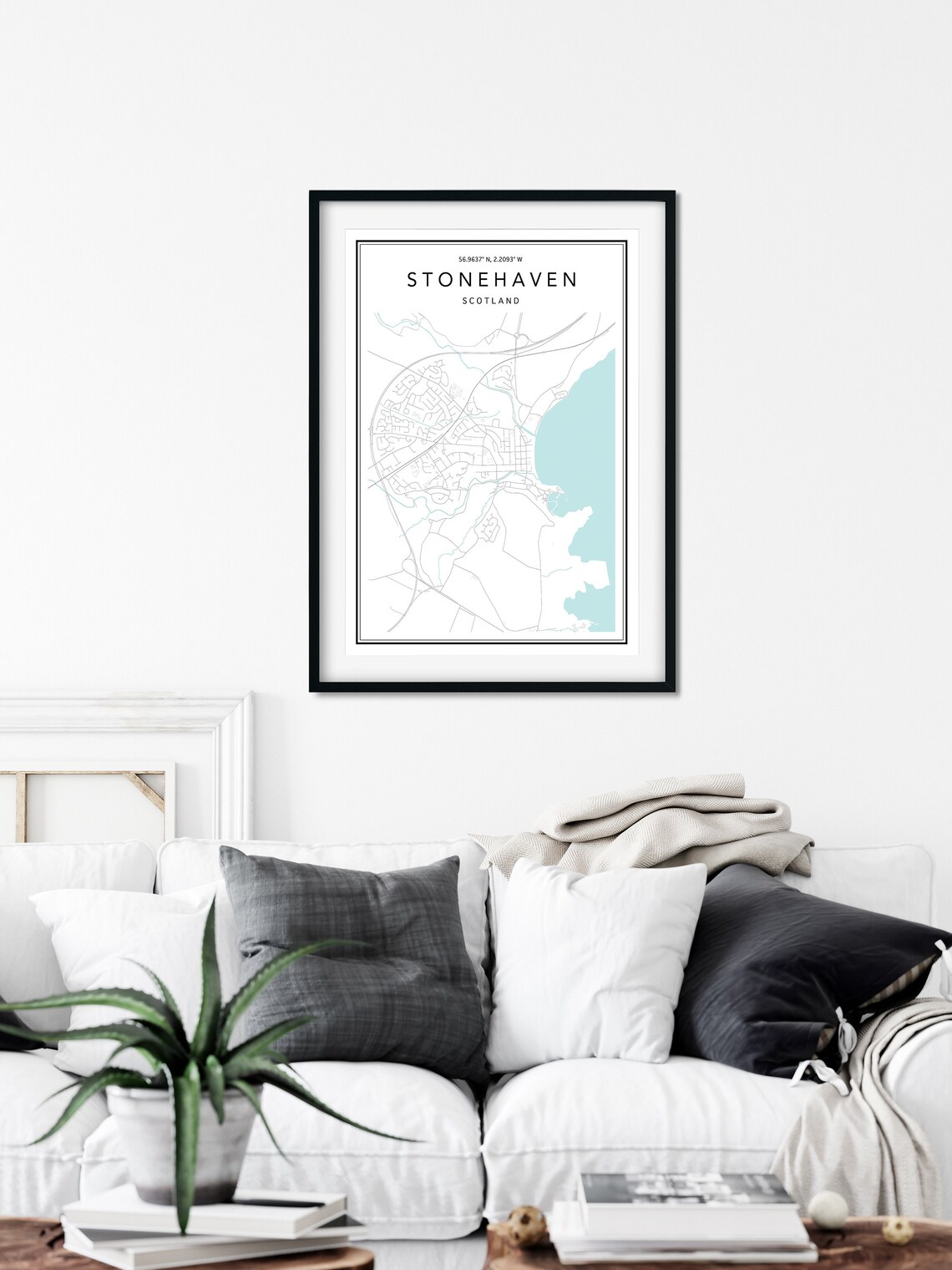 Stonhaven Map Print Custom City Map Map Of Stonehaven | Etsy