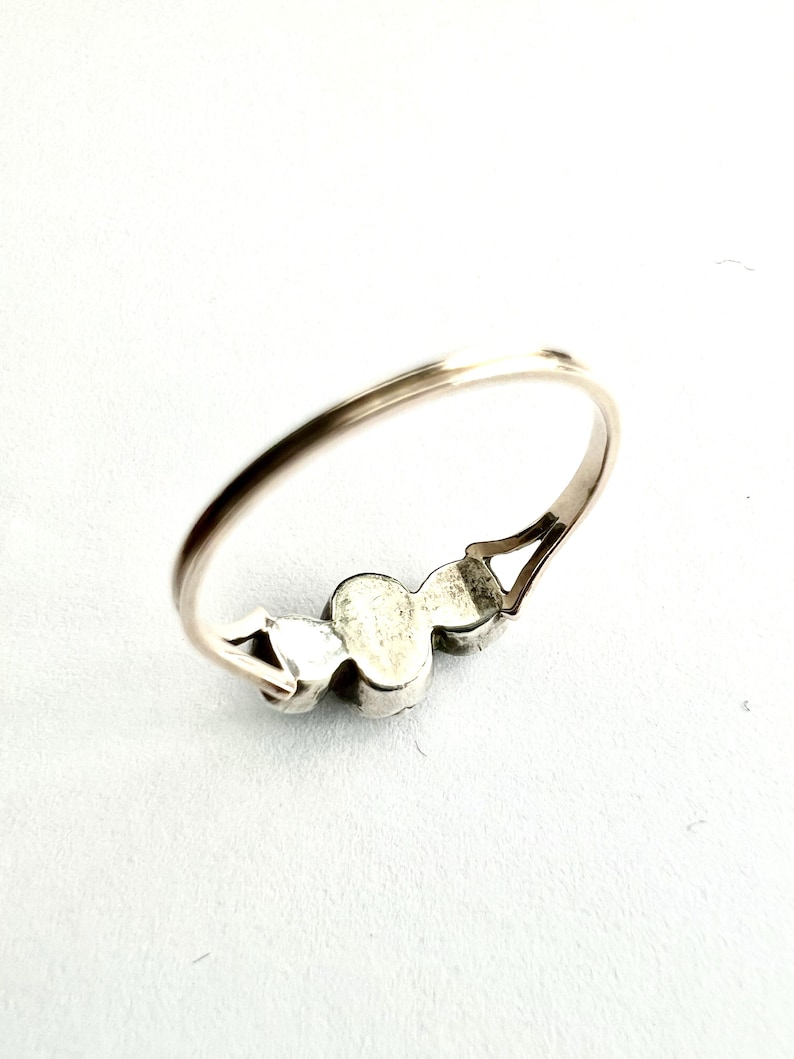 Antique Georgian Three Stone Sapphire Paste Gold and Silver Ring - Etsy ...