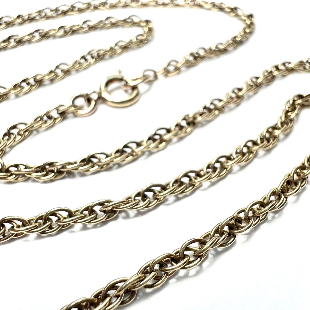 Vintage Hallmarked 9CT Gold Prince of Wales Chain Necklace • 5.8g ...