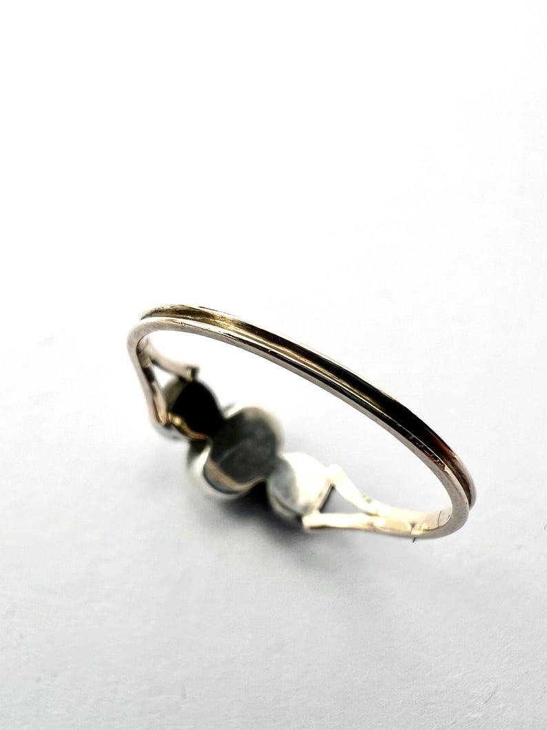 Antique Georgian Three Stone Sapphire Paste Gold and Silver Ring - Etsy ...