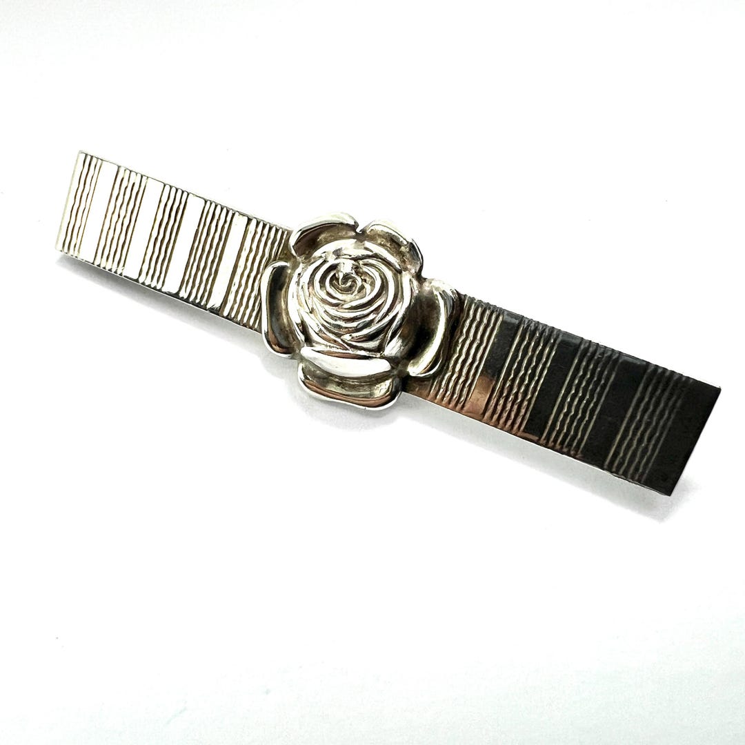 Antique Victorian Sterling Silver Ward Bros Rose Flower Tie Pin Brooch ...