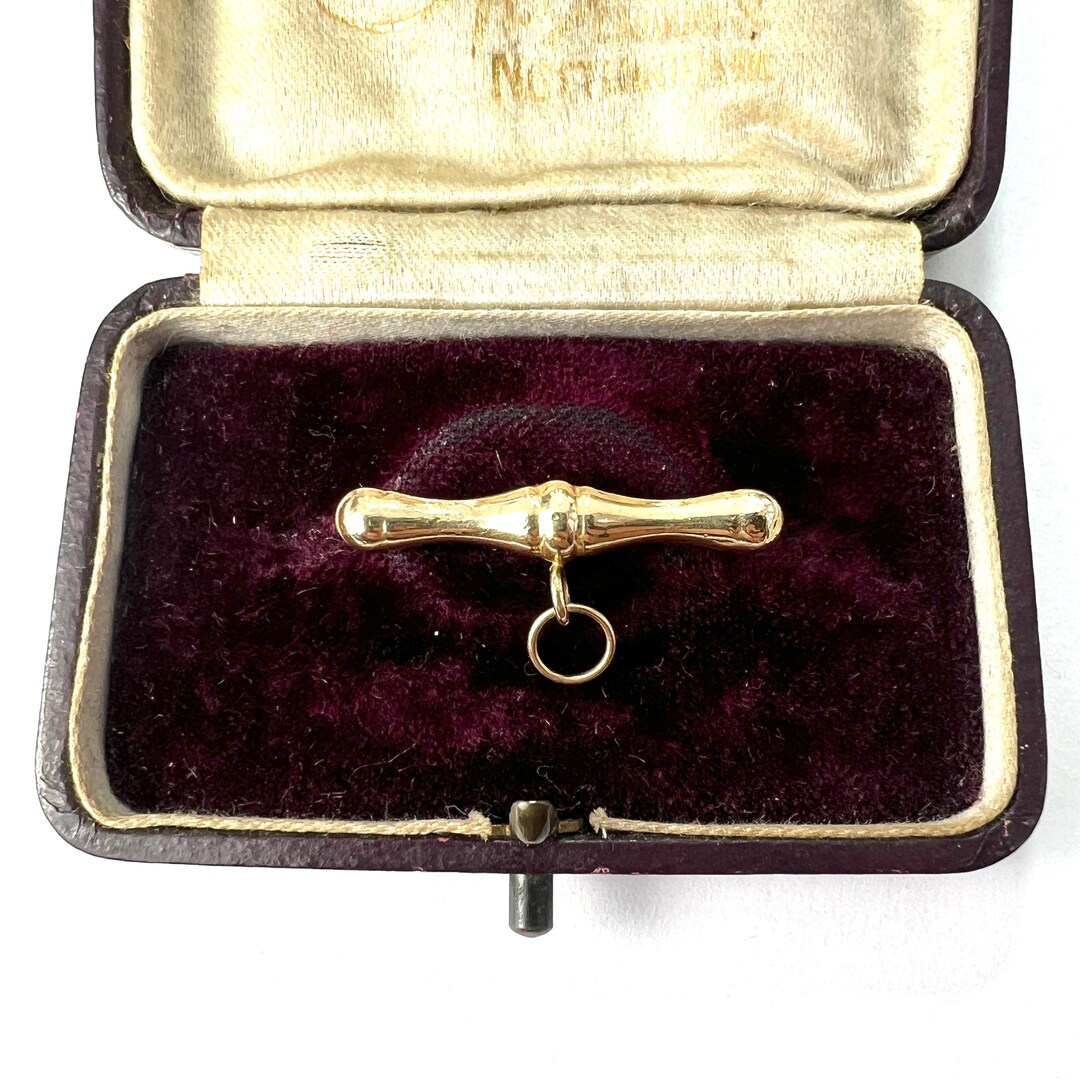 Vintage 9CT Gold T Bar Toggle Pendant - Etsy