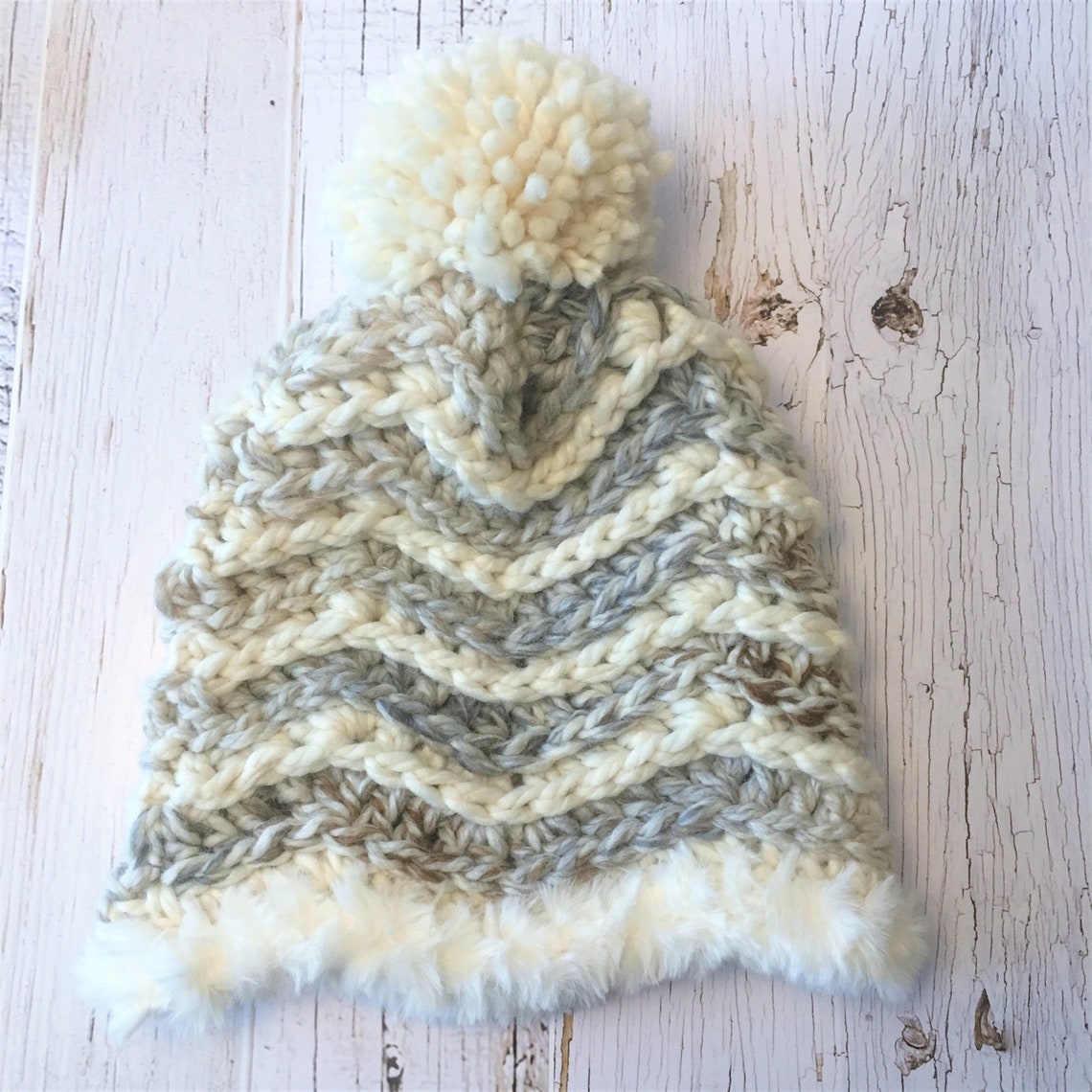 Easy Crochet Ripple Hat and Cowl Pattern Wavy Crochet Hat - Etsy