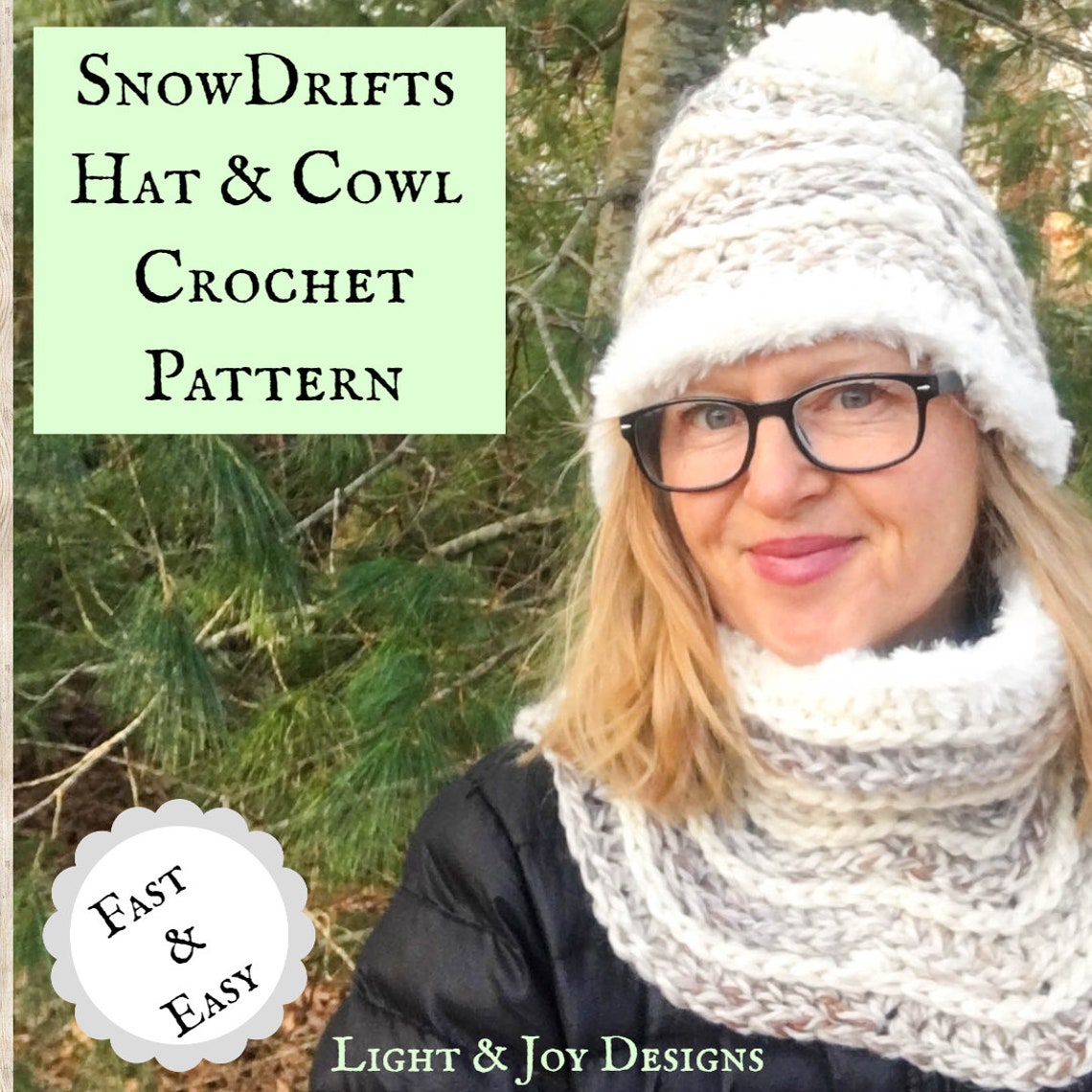 Easy Crochet Ripple Hat and Cowl Pattern Wavy Crochet Hat - Etsy