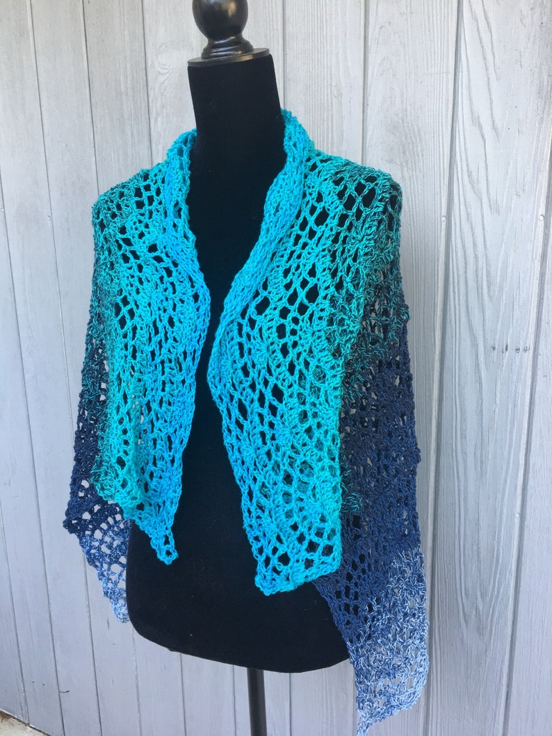 Ocean Waves Shawl PATTERN - Crochet Pattern - Etsy