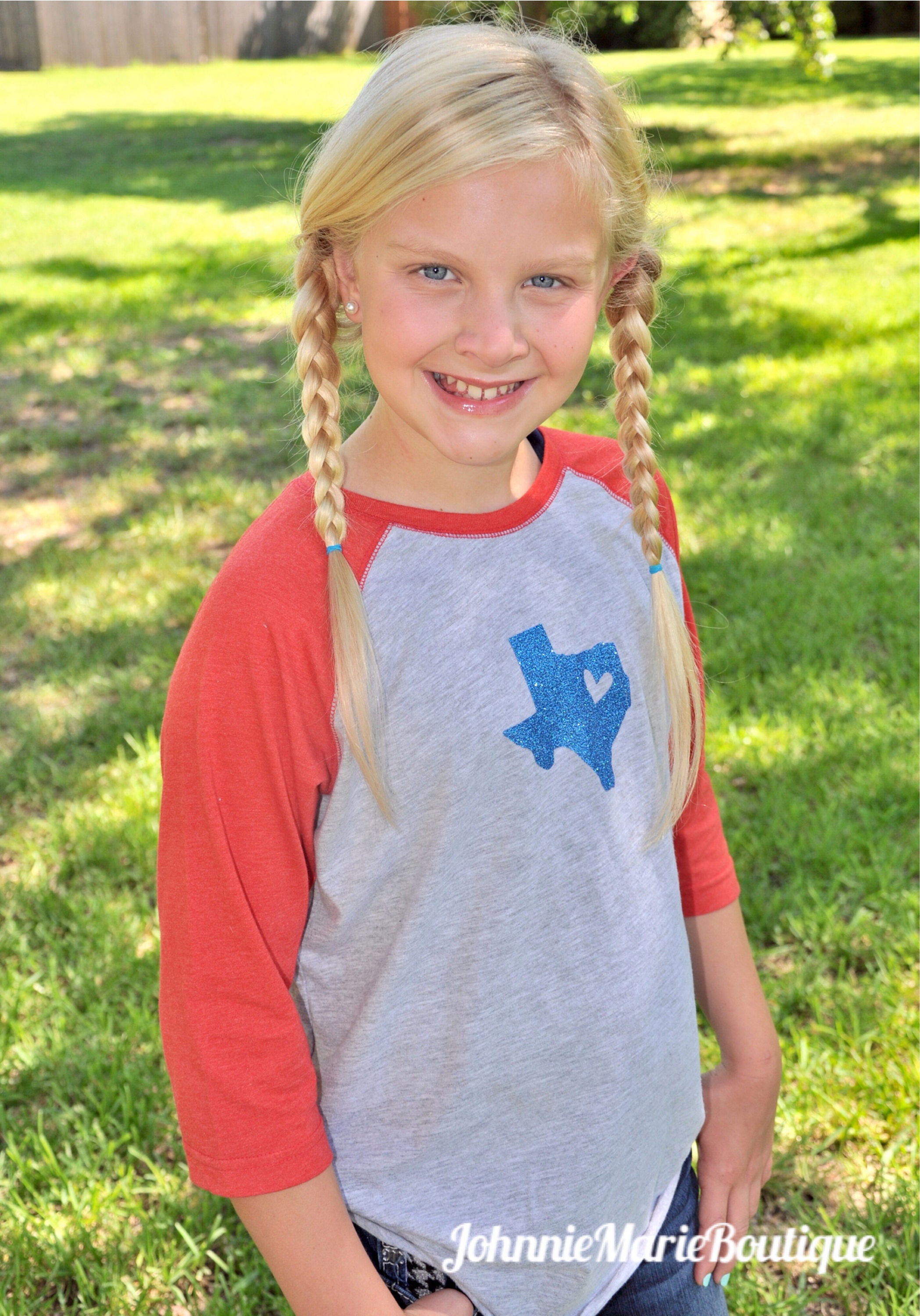 Girls Youth and Toddler Heart of Texas Baseball Tee - Etsy