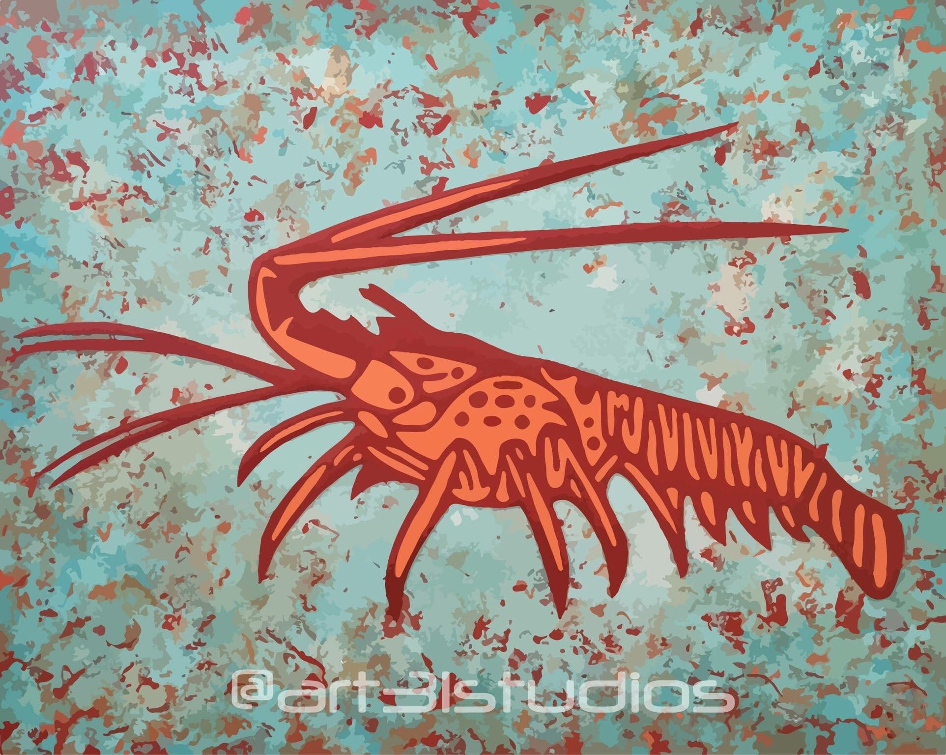 Florida Spiny Lobster-art Print-florida Keys Art-colorful Wall Art ...