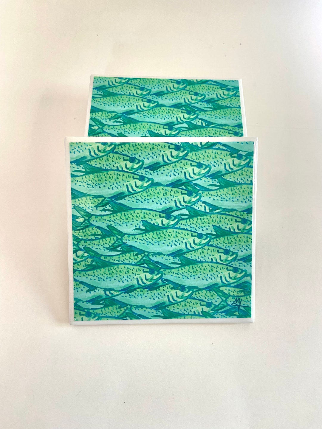 Tarpon Tile Coasters-saltwater Fishing Decor-fish Art-unique Gifts - Etsy