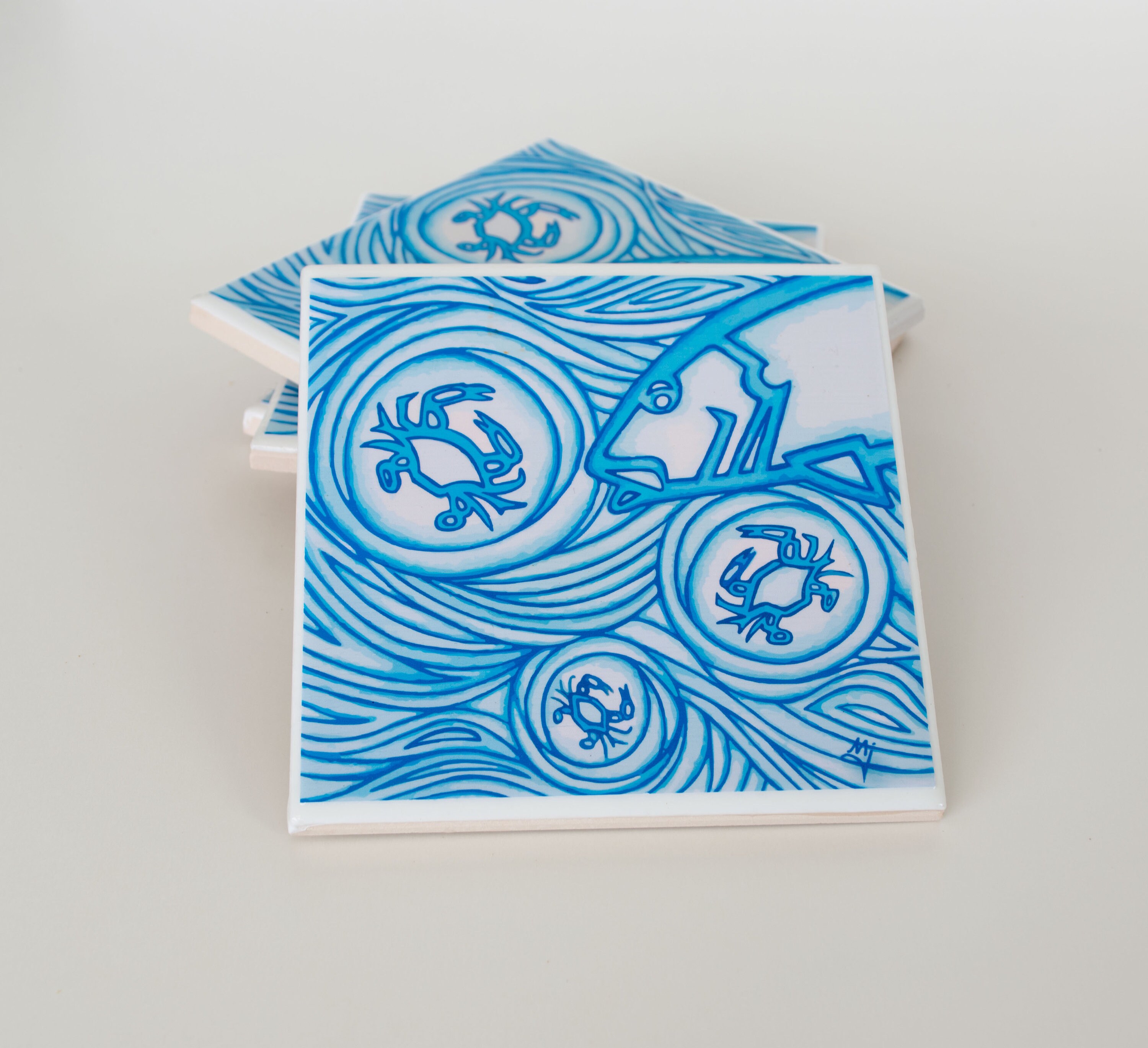 Tile Coaster-florida Keys-tile Art-handcrafted-florida Keys-drink ...