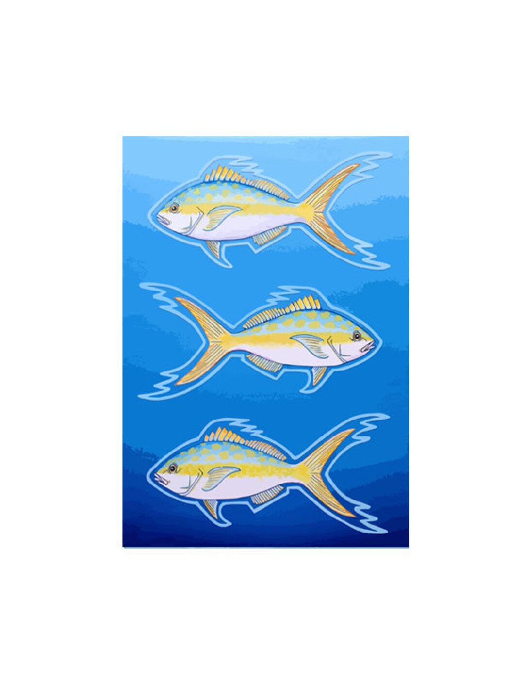 Yellowtail Fish-art Print-florida Keys - Etsy