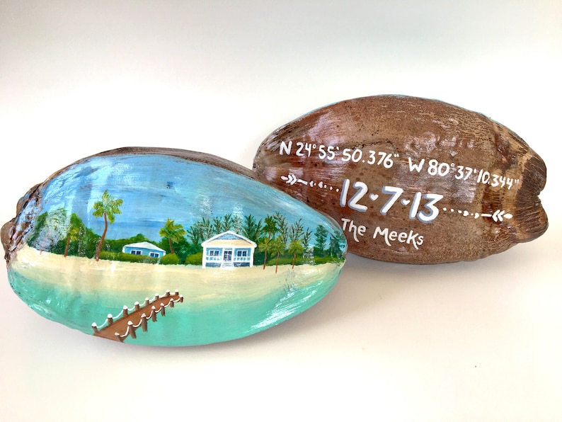 Custom Personalized Coconut for Wedding / Anniversary Gift- Hand ...