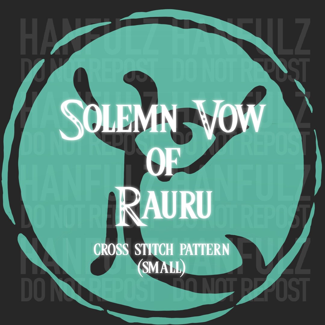 TOTK Solemn Vow of Rauru Cross Stitch Pattern SMALL - Etsy