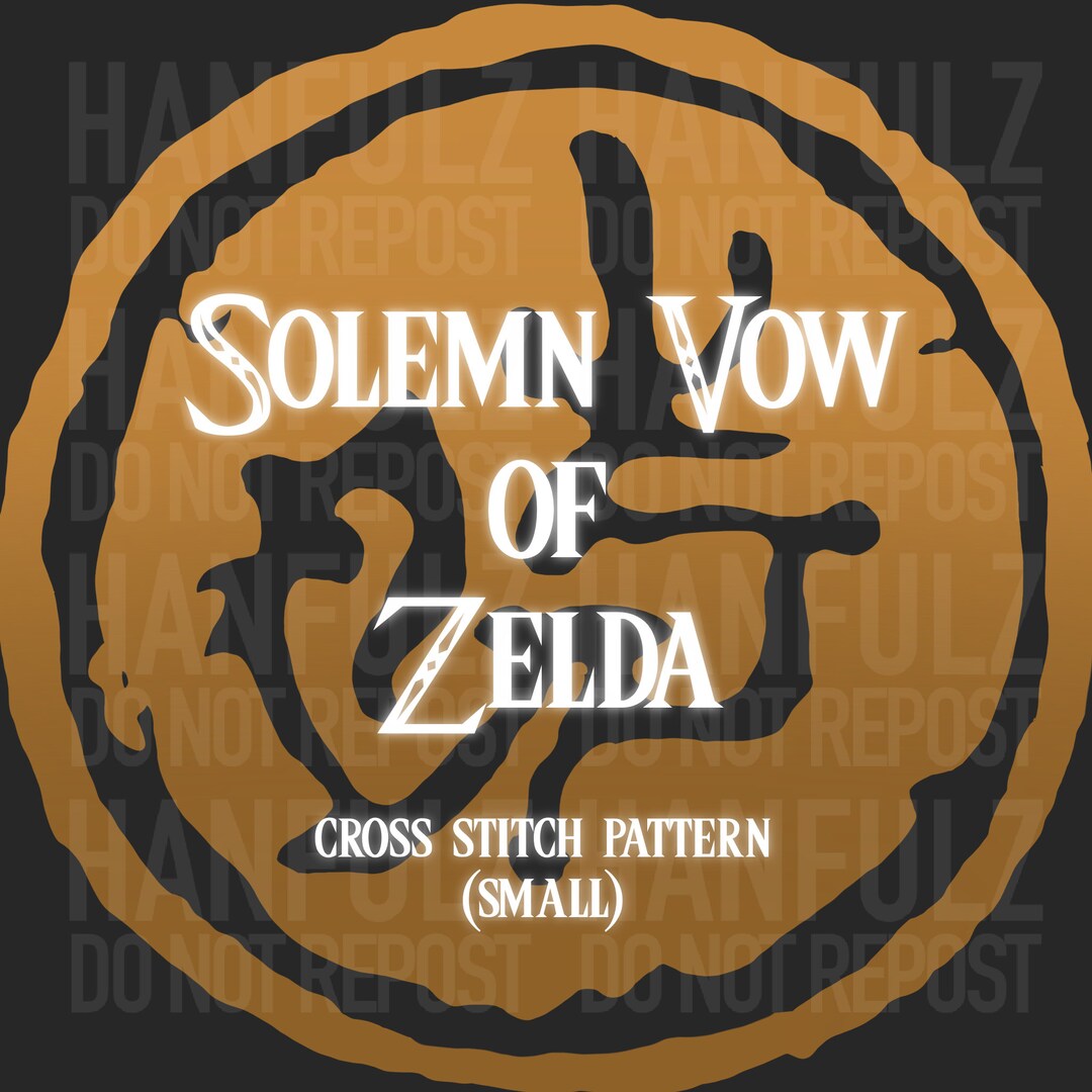 TOTK - Solemn Vow of Zelda - Cross Stitch Pattern (SMALL) - Etsy