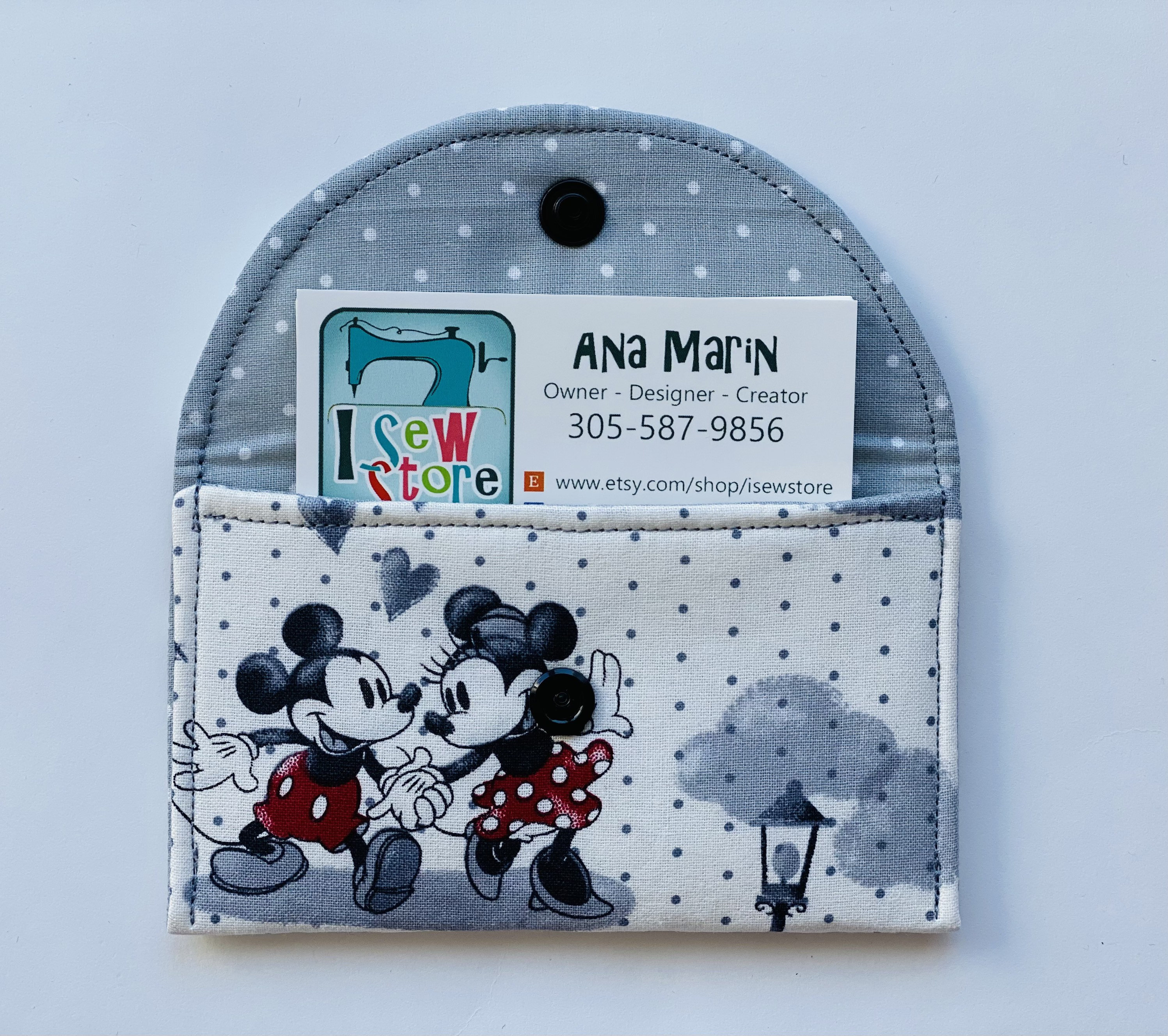 Romantic Minnie and Mickey Business Card Holder - Etsy