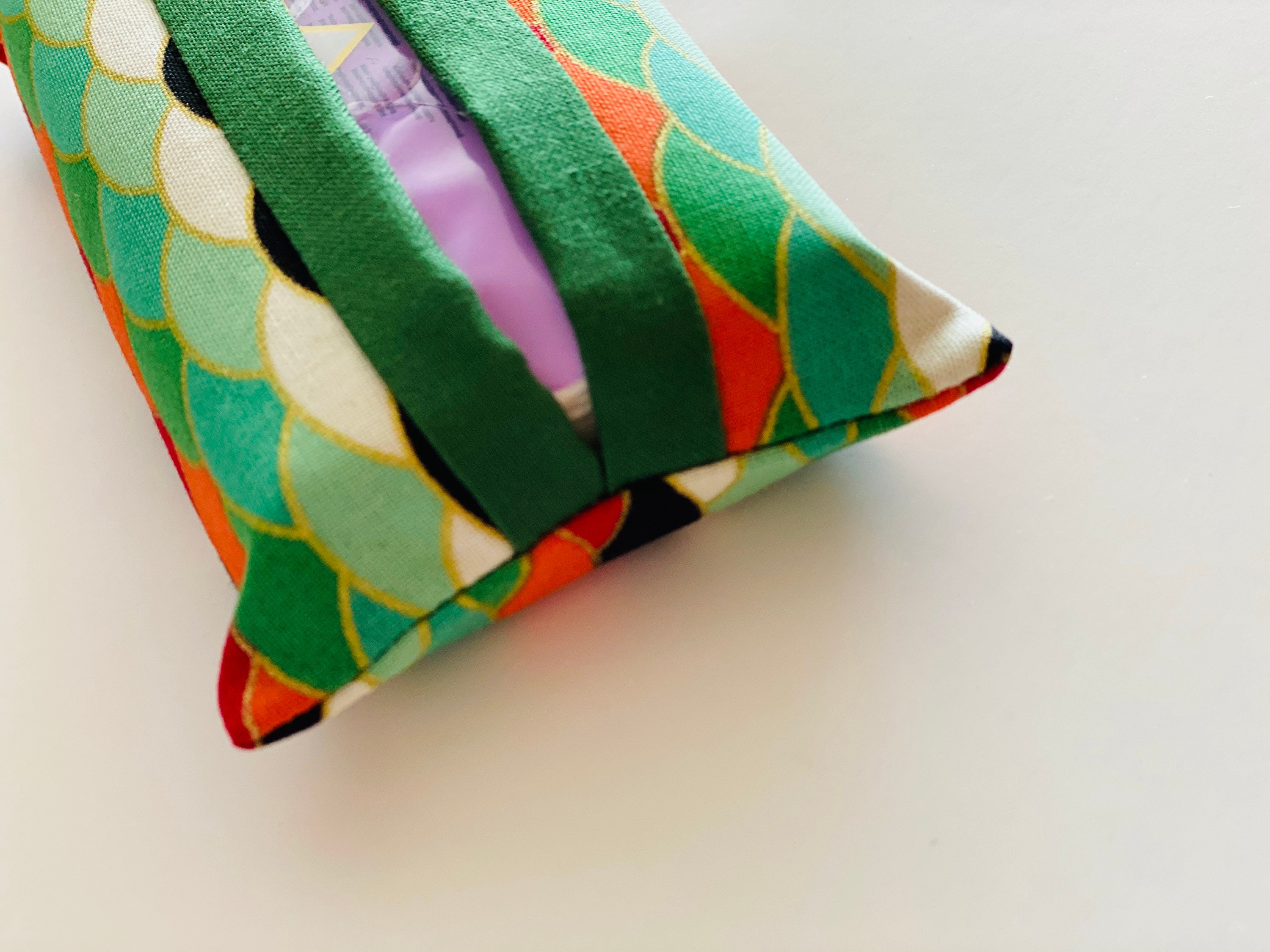 Colorful Fish Scale Cotton Fabric Tissue Holder - Pack of Tissues ...