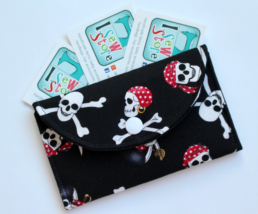 Pirates Gift Card Holder - Skulls Business Card Case - Loyalty Card ...