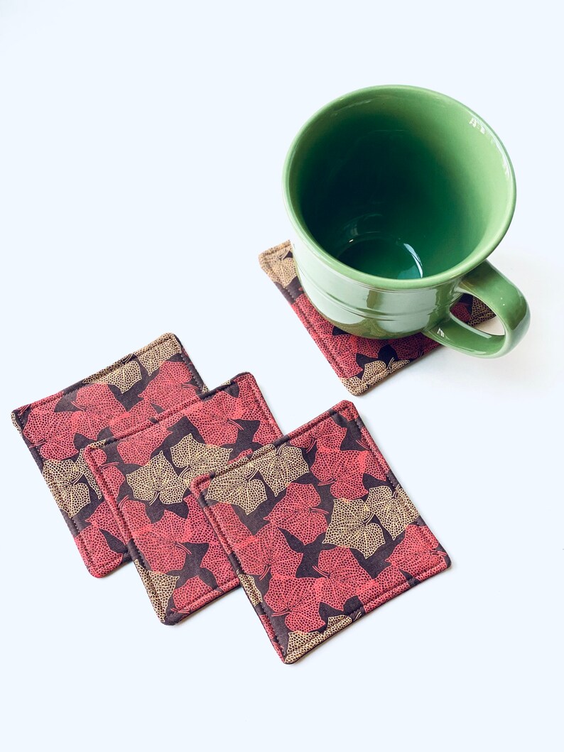 Fall Leaves Coasters - Mug Rug - Drink Coasters - Fall Decor - Set of 4 ...