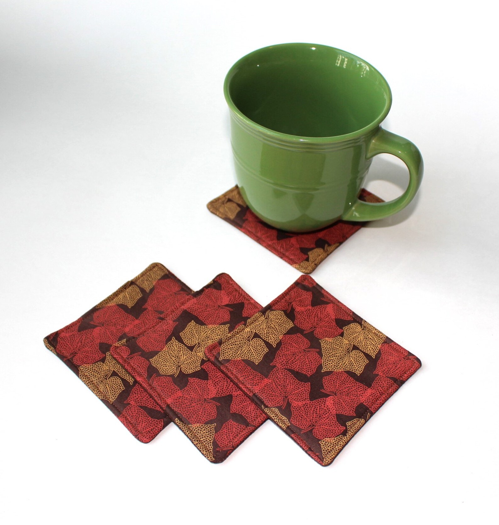 Fall Leaves Coasters - Mug Rug - Drink Coasters - Fall Decor - Set of 4 ...
