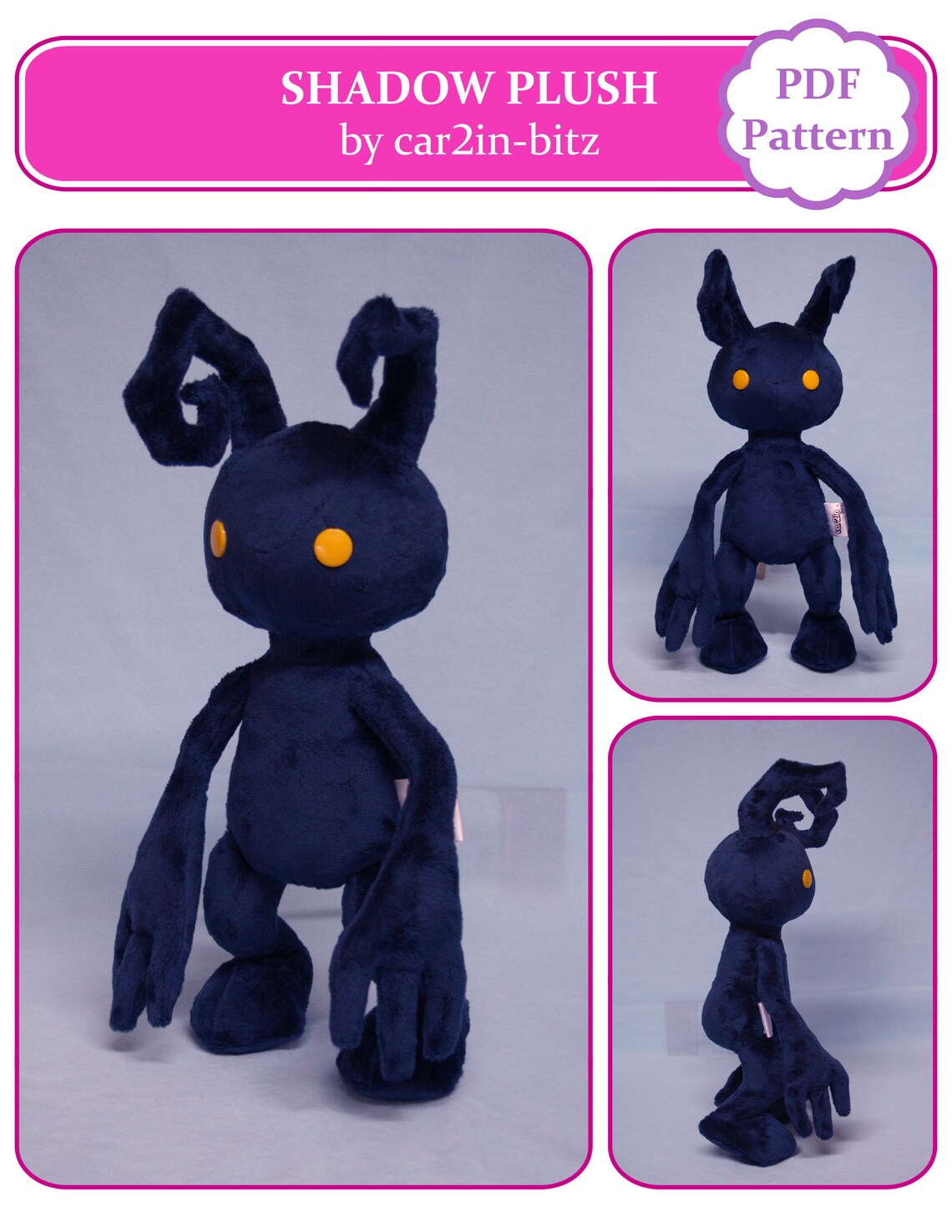 Shadow Plush - Digital Pattern - Sewing Tutorial - Etsy