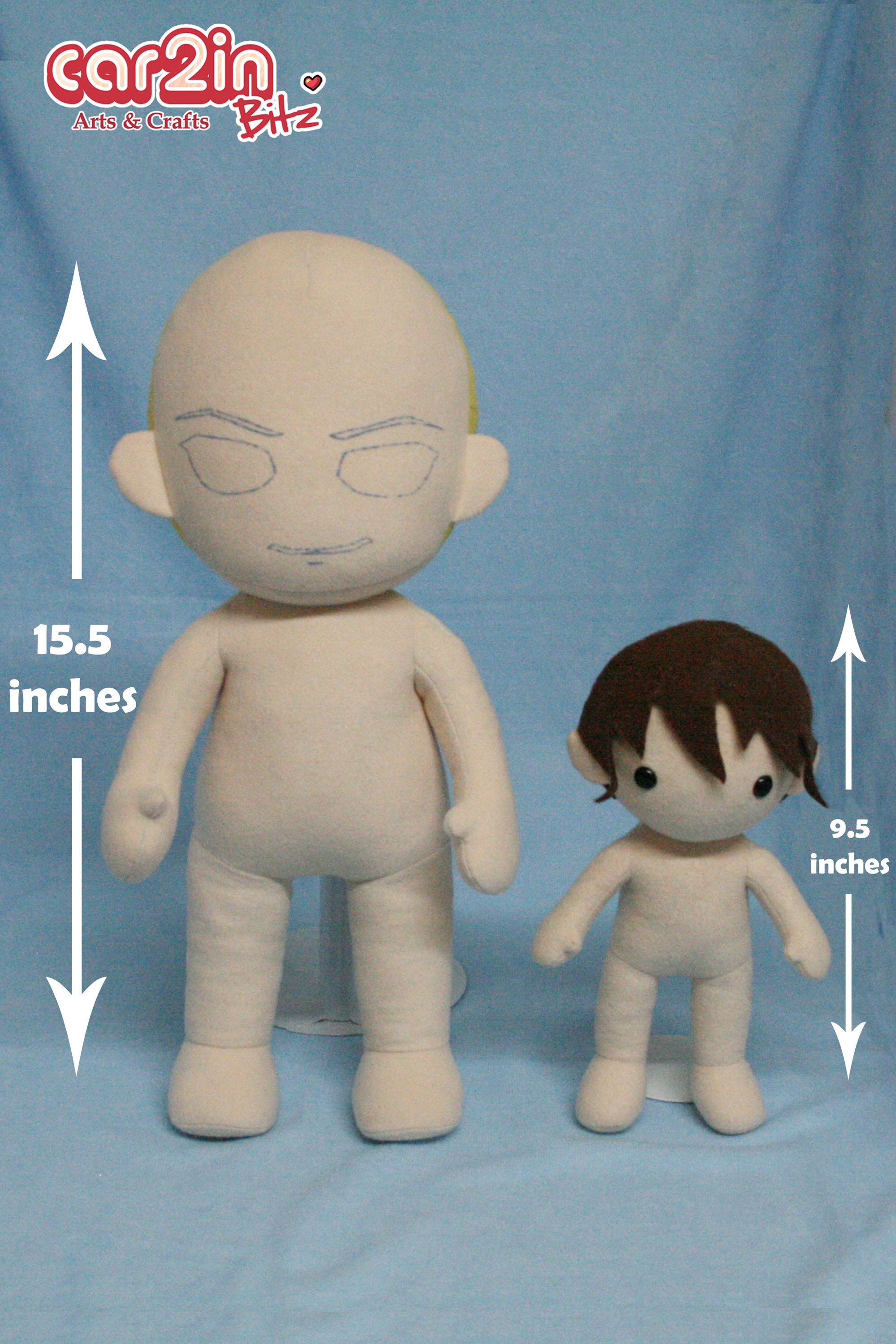 UPDATED PATTERN 10 & 15 Inch Chibi Plushie Base Pattern - Etsy