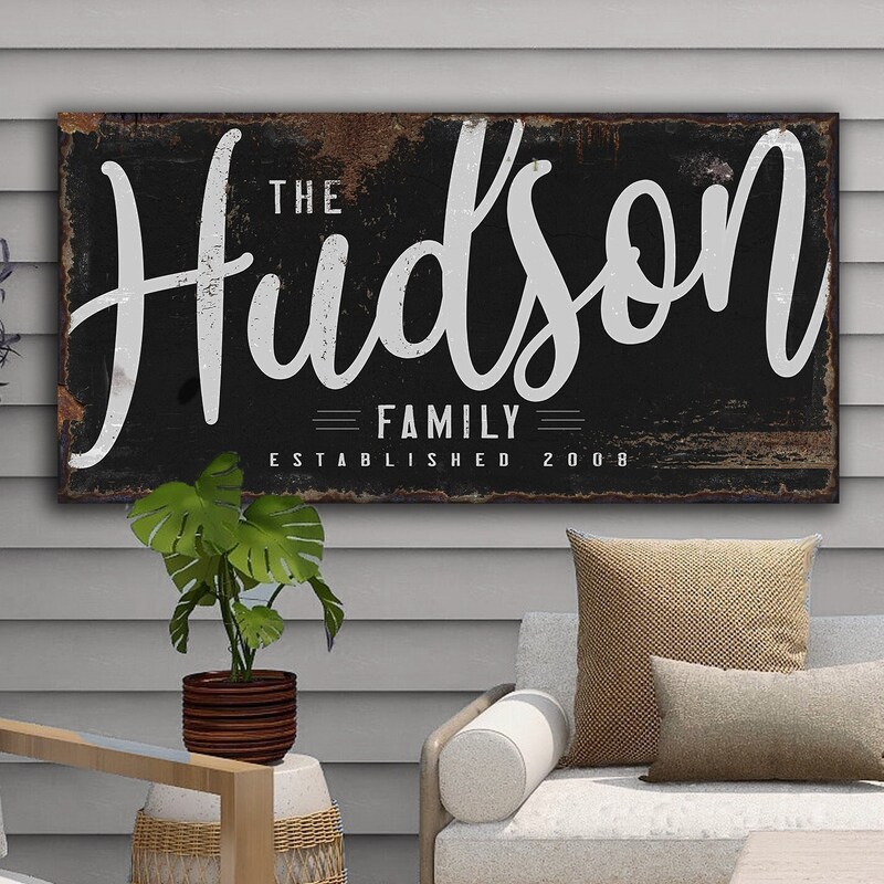 Family Name Sign - Etsy