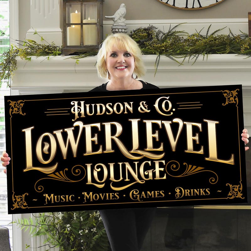 Lower Level Sign - Etsy