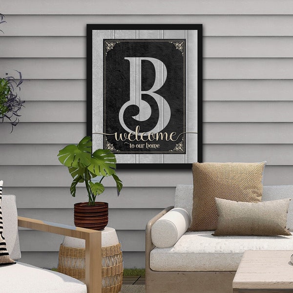 Family Monogram Sign - Etsy