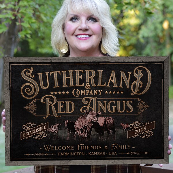Angus Cattle Farm Sign - Etsy
