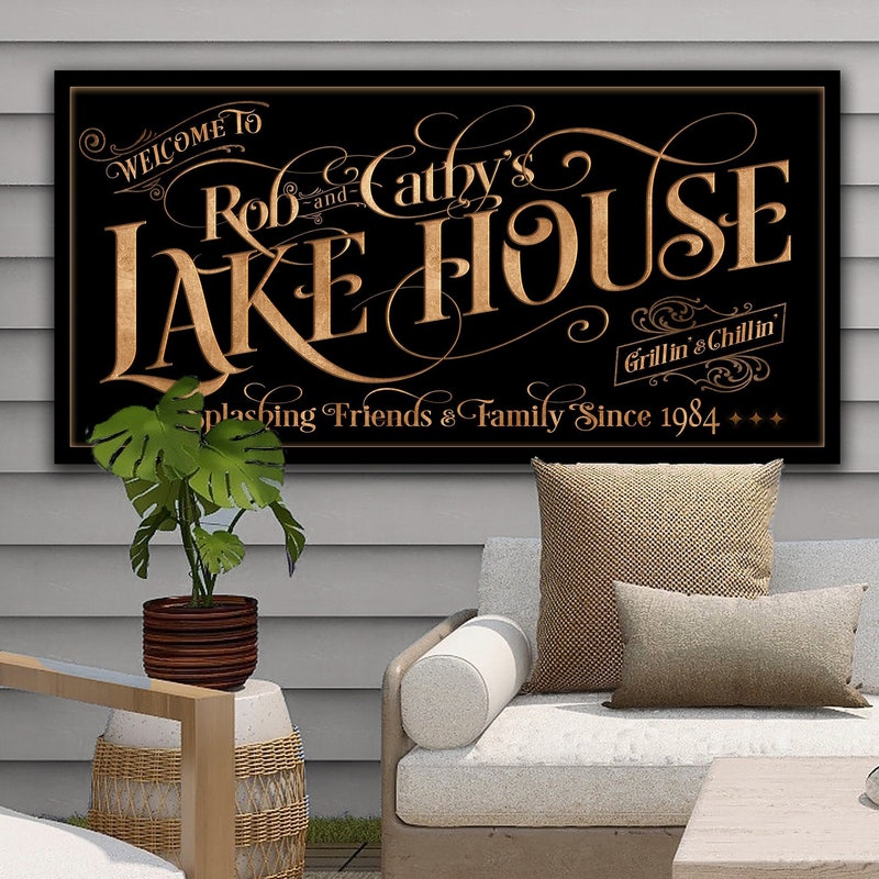 Outdoor Lake House Sign - Etsy