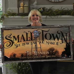 Try That in a Small Town Sign | Rustic Small Town Sign | Rustic Fall ...