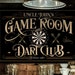 Personalized Game Room & Dart Club Sign Custom Dart Club Sign Family ...