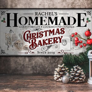 Kitchen Bakery Christmas Sign Christmas Decor Sign - Etsy