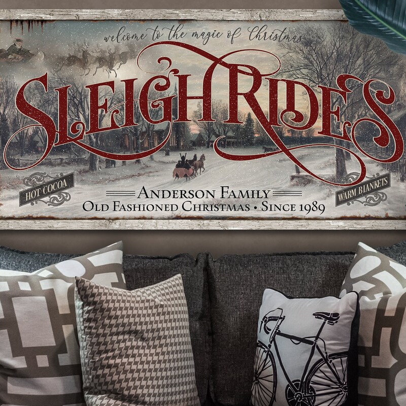 Sleigh Ride Sign - Etsy