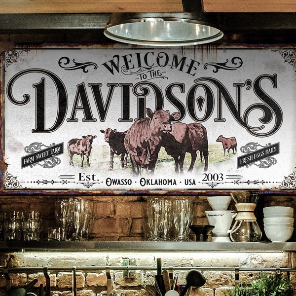 Angus Cattle Farm Sign - Etsy
