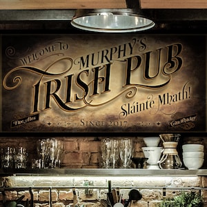 Irish Pub Bar Sign Personalized | Custom Bar Wall Decor | Personalized ...