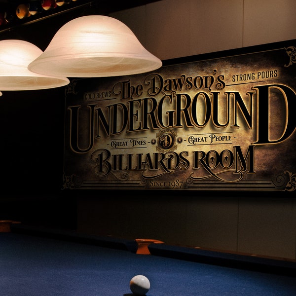 Billiards Sign - Etsy