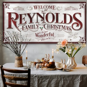 Personalized Family Christmas Sign | Most Wonderful Place to Be ...