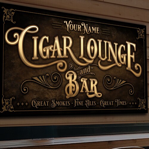 Cigar Bar Sign Cigar Accessories Man Cave Decor Man Cave - Etsy