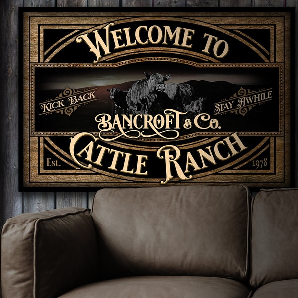 Angus Cattle Canvas - Etsy