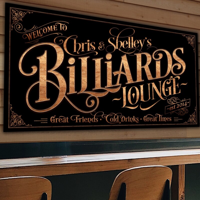 Billiards Sign - Etsy