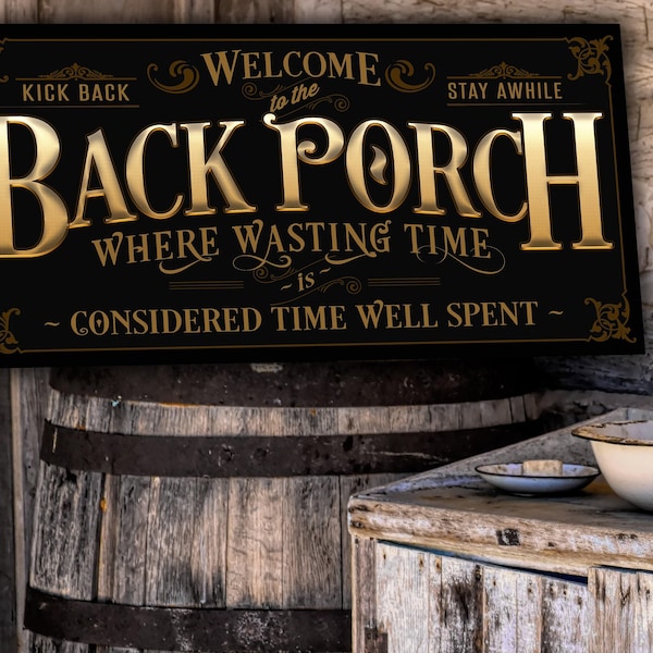 Back Porch Sign - Etsy