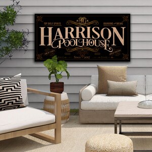 Pool House Sign | Personalized Pool House Sign | Pool Bar Sign | Family ...