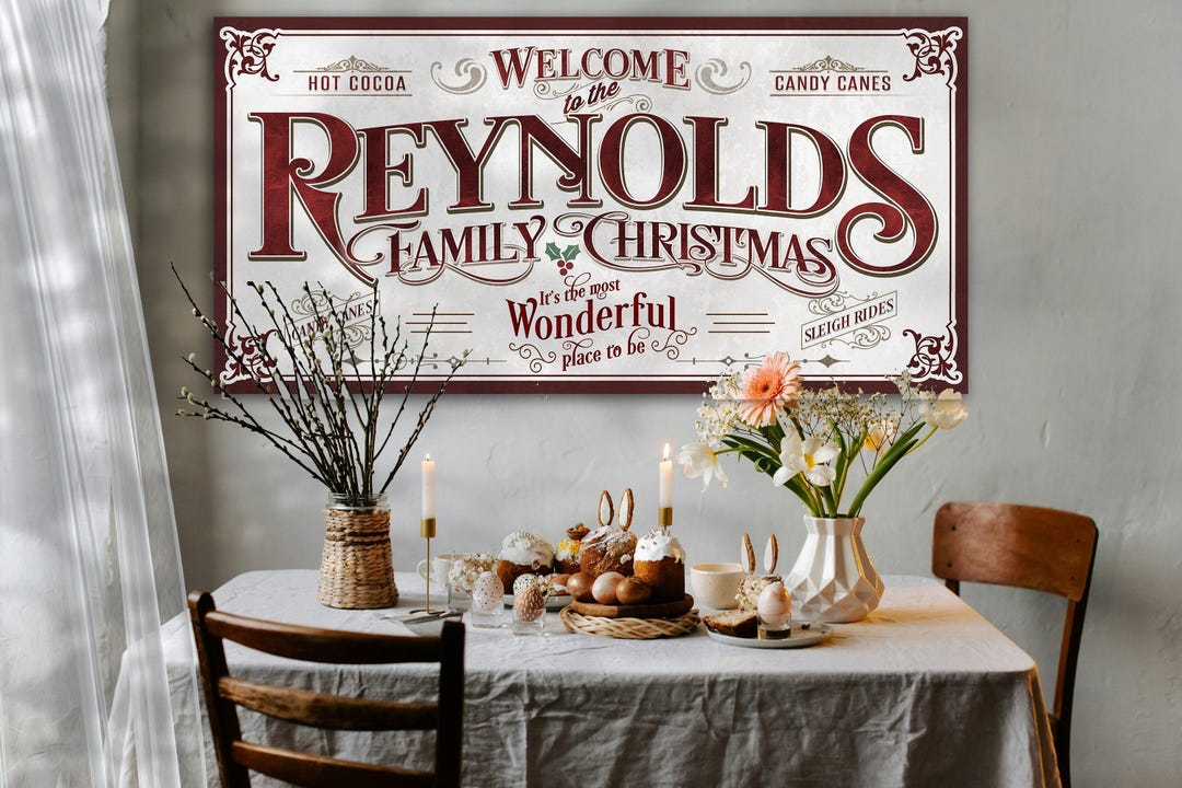 Personalized Family Christmas Sign | Most Wonderful Place to Be ...