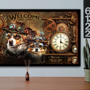 Steampunk | Steampunk Decor | Steampunk Metal Wall Art| Steampunk Puppy ...
