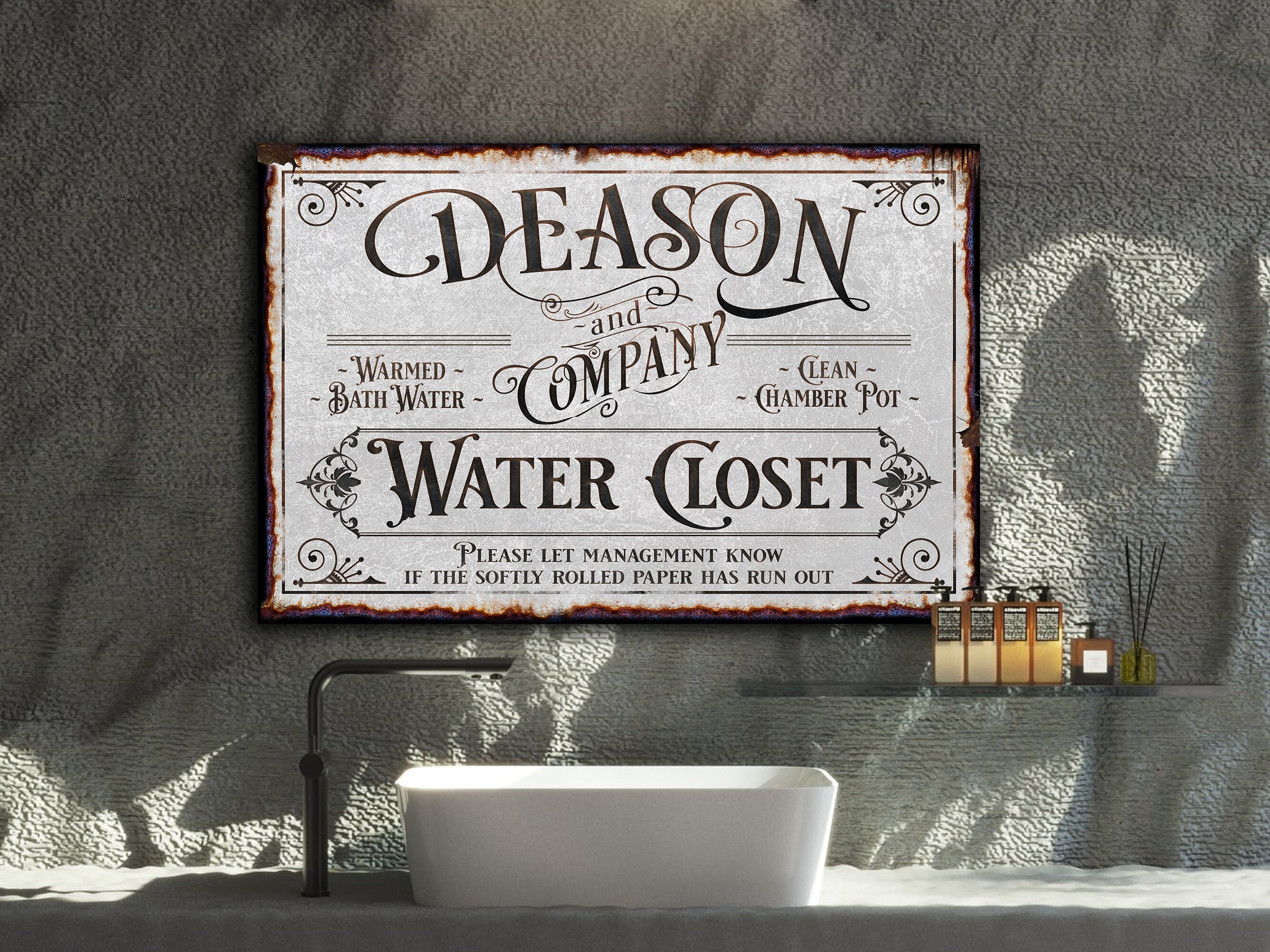 Bathroom Sign For Bath
