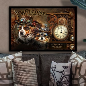 Steampunk Steampunk Decor Steampunk Metal Wall Art Steampunk Puppy Dog ...