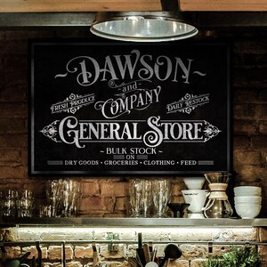 Personalized General Store Sign | Family Name Company Sign | General ...