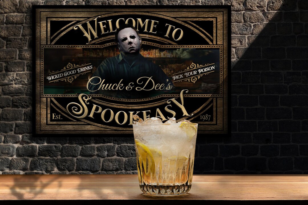 Personalized Spookeasy Halloween Sign: Michael Myers, Metal or Canvas ...