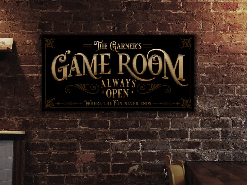 Game Room Decor Game Room Wall Decor Personalized Sign - Etsy